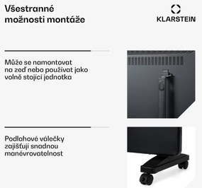 Klarstein Bansin Smart 2500, konvektor, 2500 W, ovládání pomocí applikace