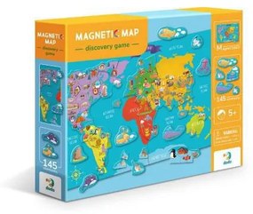 Teddies Magnetická hra Mapa světa 145 ks