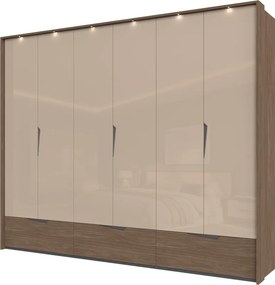 Šatní skříň P63B/LF s osvětlením - 277 × 226 × 60 cm
