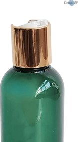 Dávkovač mýdla BEN 200 ml zelený s bílo-zlatým DISC TOP