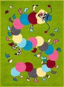 Dětský kusový koberec Agnella Funky TOP IWO zelený Rozměr: 300x400 cm