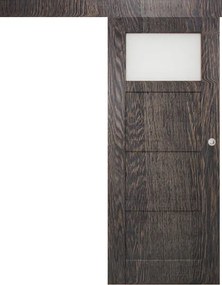 posuvné interiérové dveře na stěnu vasco doors PORTO model 2 Průchozí rozměr: 70 x 197 cm, Orientace dveří: Levé dveře, Dekor: Bílá