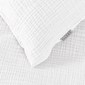 Mušelínové prodloužené povlečení White Velikost: 140 x 220 + 70 x 90