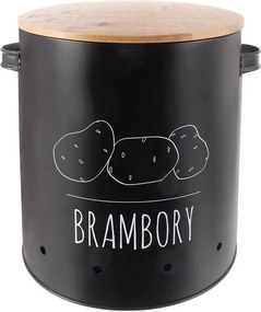 Kulatá plechová dóza BRAMBORY Black