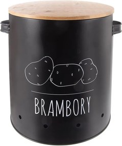 Kulatá plechová dóza BRAMBORY Black