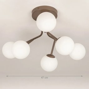 Stropní skleněné svítidlo Element 6 Brown