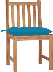vidaXL Zahradní židle 6 ks s poduškami masivní teak [3073134] Barva: Zelená
