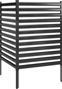 Outsunny zahradní plot 2 panely 152 × 91 cm – kovový panel pro soukromí s nosníky a krytkami, zapojovací dekorativní panely odolné proti korozi, bez k
