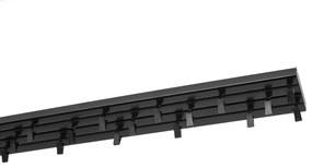 Kolejnicová garnýže trojřadá PVC černá - komplet Délka m: 1,8