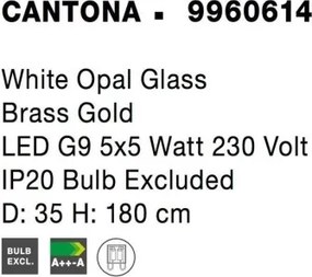 Závěsné svítidlo NOVA LUCE CANTONA G9 9960614 bez žárovky