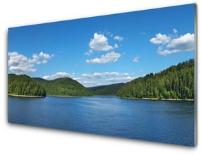 Plexisklo-obraz Jezero Les Krajina 125x50 cm