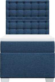 Box spring postel s matrací modrá 100 x 200 cm textil 3290419