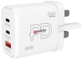SKROSS USB A+C nabíjecí adaptér Power charger 65W GaN UK, Power Delivery, typ G