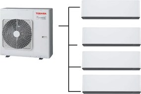 Klimatizace Toshiba Shorai Curve white 1+4 ( 2,5kW + 2,5kW + 2,5kW + 2,5kW ) Multi-split R32