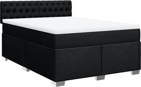 Box spring postel s matrací černá 140x200 cm textil 3288220