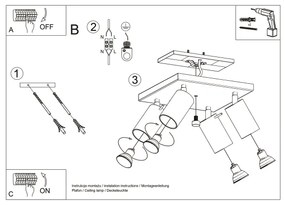 Brilagi -  LED Bodové svítidlo ASMUS 4xGU10/7W/230V černá