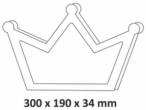LED Dětské nástěnné svítidlo LED/2xAA růžová korunka