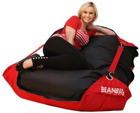 Beanbag Sedací vak 189x140 duo scarlet rose - black