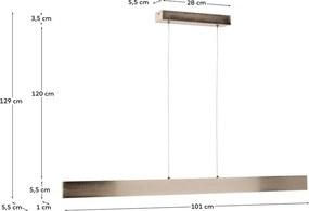 LED závěsné svítidlo ve stříbrné barvě s kovovým stínidlem Boadella – Kave Home
