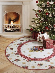 Villeroy & Boch, Kusový koberec Villeroy & Boch Toy's delight 106276 Cream, Red kruh, 160x160 (průměr) kruh, červená, obývací pokoj
