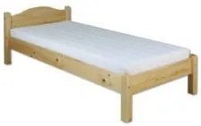 Dřevěná postel -jednolůžko LK124 borovice masiv 90x200 cm