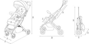 MoMi  Sportovní kočárek Estelle černý MoMi