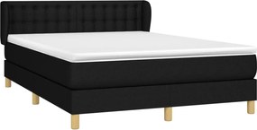 Box spring postel s matrací černá 140 x 190 cm textil 3127119
