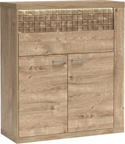NATURAL | komoda N6 se zásuvkami a policí | 120 cm | dub ribbeck