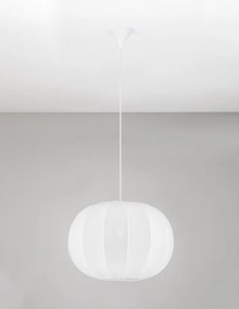 Matně bílé látkové závěsné svítidlo ø 50 cm Delina – Nova Luce