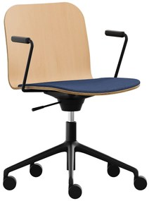 RIM - Konferenční židle LAMBDA WOOD LA 4012.151 s područkami a čalouněným sedákem
