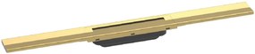 Hansgrohe RainDrain Flex - Lineární sprchový žlab s nerezovým roštem 700, do prostoru, zkrátitelný, leštěný vzhled zlata 56043990