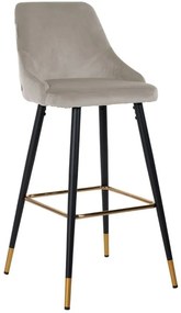 OnaDnes -20% Béžová sametová barová židle Richmond Imani 77 cm