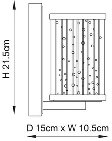 Endon 76259 - Nástěnné svítidlo EASTON 1xE14/6W/230V lesklý chrom