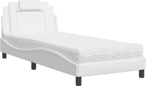 Postel Viana s matrací bílá 90 x 200 cm umělá kůže 3208769