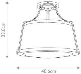 Hinkley HK-CHARLOTTE-SF-BC - Přisazený lustr CHARLOTTE 3xE27/75W/230V mosaz