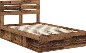 Rám postele Staré dřevo 120 x 200 cm Masivní borové dřevo 3411437