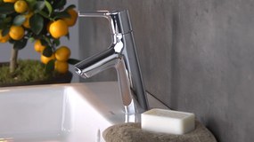 Hansgrohe Talis S, páková umyvadlová baterie 80 s odtokovou soupravou, chromová, 72010000