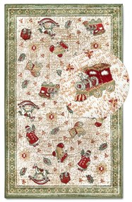 Zelený koberec s vánočním motivem s příměsí bavlny 50x80 cm Toy's Delight Green Christmas – Villeroy&amp;Boch