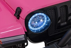 Ramiz Terénní auto OFF-ROAD 3.0 pro děti růžové + dálkové ovládání + pomalý start + pásy + LED a zvuky