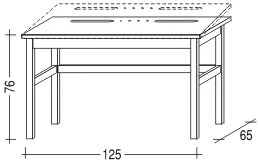 Gazel MARIO stůl náklopný přírodní