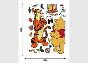 Dětská samolepka na zeď Disney Medvídek Pú – Výzva | 65 x 85 cm | DDK866