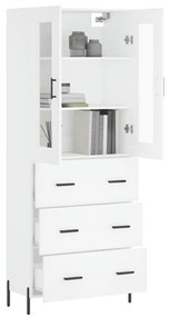 Skříň highboard bílá 69,5 x 34 x 180 cm kompozitní dřevo - Default Title