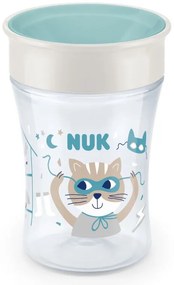 NUK hrnek Magic Cup s víčkem 230ml tyrkysová