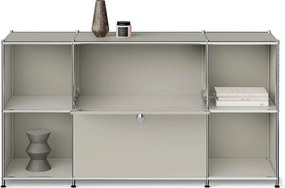 Tchibo - Kovová odkládací skříňka »Cn3« se 2 výklopnými dvířky - barva: chrom