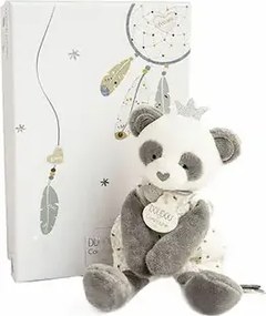Doudou Dárková sada - Plyšová hračka panda s dečkou 20 cm / od 0 let