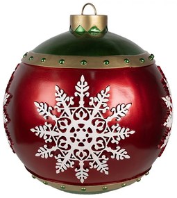 Veliká vánoční dekorace červená vánoční ozdoba - Ø 39*44 cm