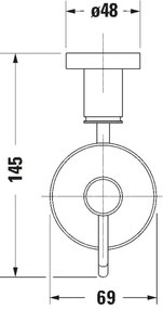 Duravit 99164600 - Nástěnný dávkovač mýdla D-CODE 390 ml mléčné sklo/matná černá