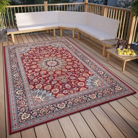 Hanse Home, Kusový koberec Flair 105716 Red Blue – na ven i na doma, 200x285, červená, chodba / předsíň