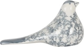 Decorative Figurine Bird 25x11x13 Cm White Blue Ceramic - 25*11*13 cm