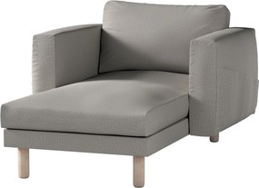 Potah na IKEA Norsborg šezlong s loketními opěrkami barva šedá látka pletený vzor